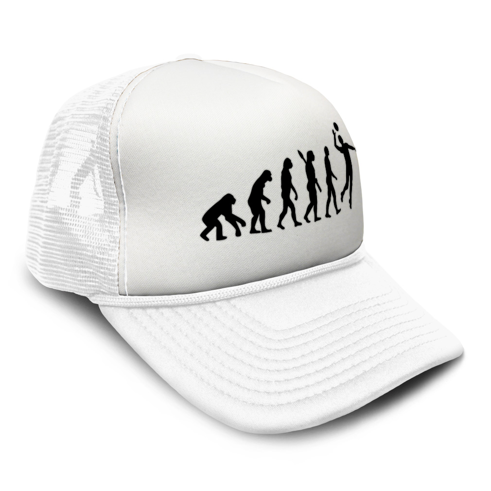 Trucker Hat Human Evolution Evolve into Volleyball Player Olympics Sports | eBay