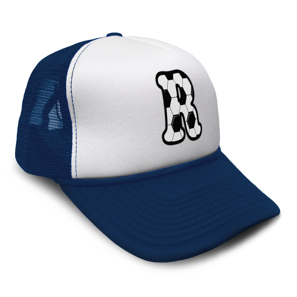 Trucker Hat Soccer R Letter Alphabet Snapback Baseball Cap for Men ...