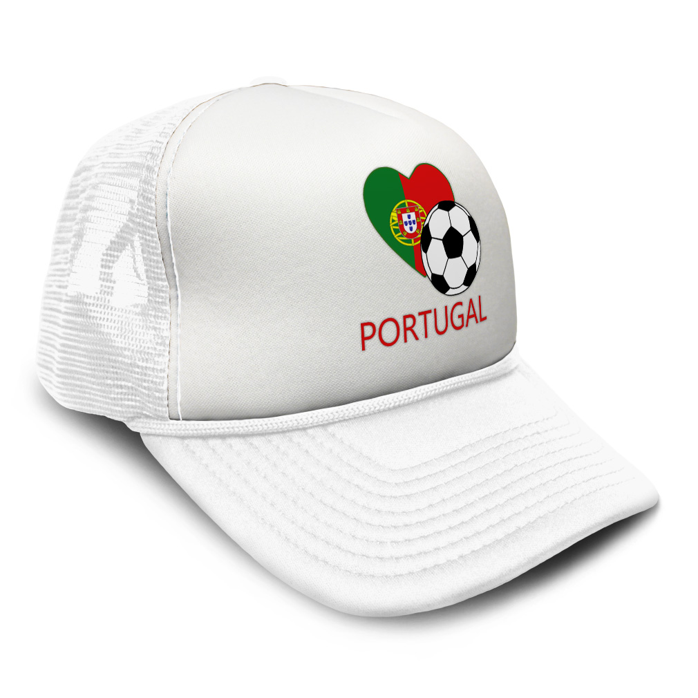 Trucker Hat Love Soccer Heart Portugal Style 2 Europe Football Cup ...