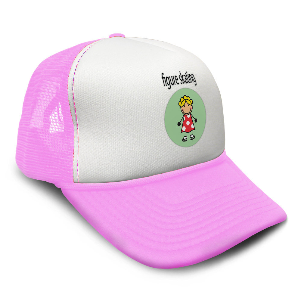Trucker Hat Sportsman Cartoon Figure Skating Sports Figure Skating ...